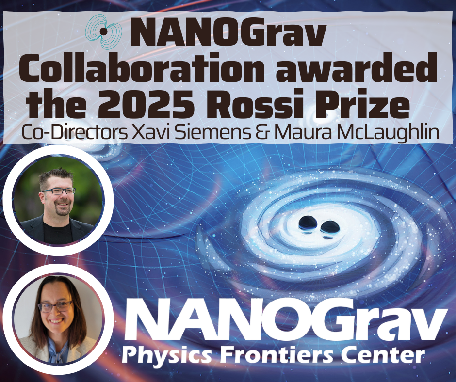 NANOGrav awarded the prestigious Bruno Rossi Prize | NANOGrav